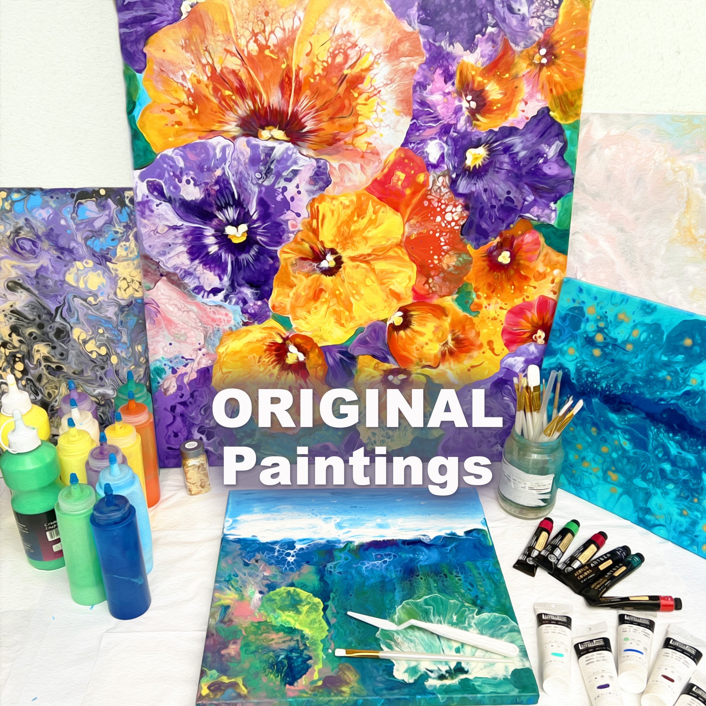 Original Paintings – Splashed Color